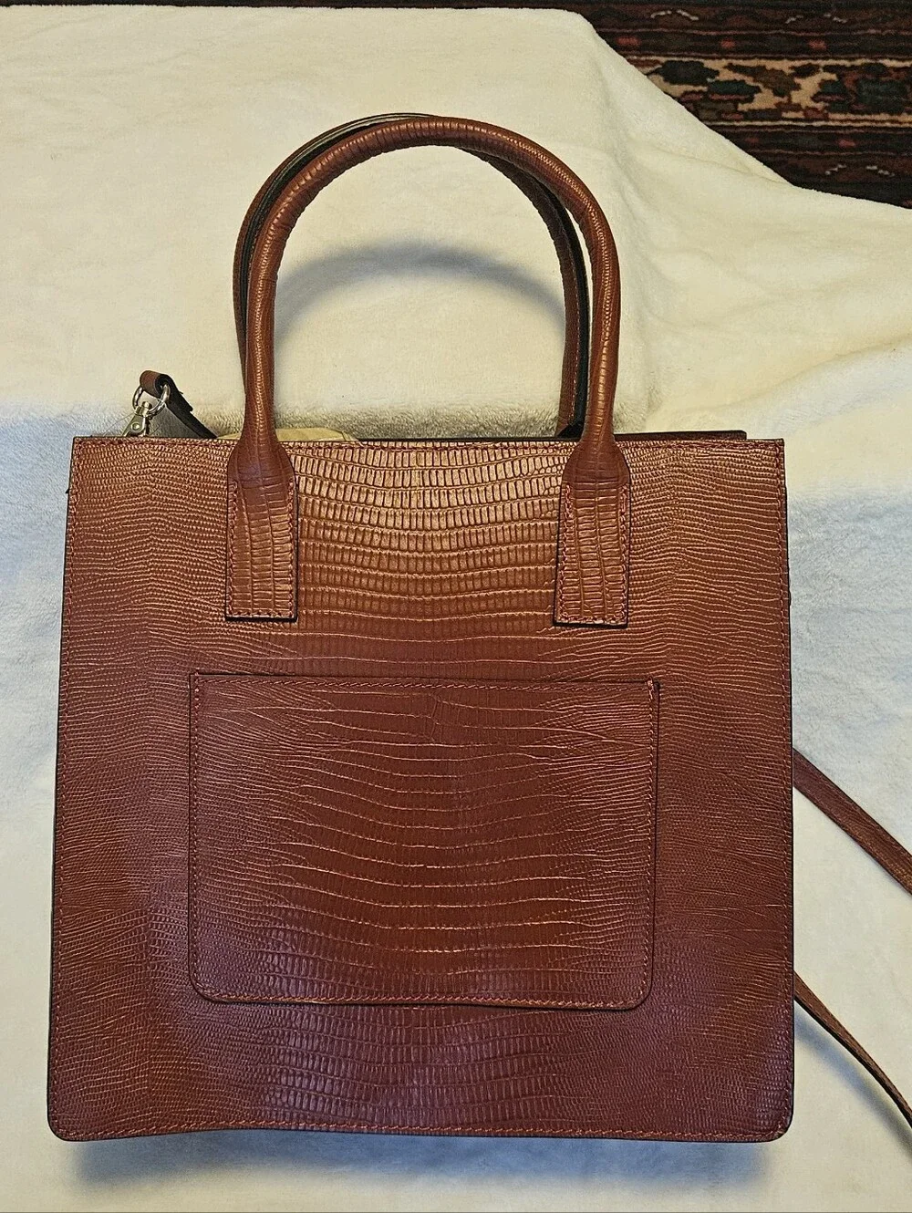 Viola Castellani | Bags | Viola Castellani Brick Red Crocembossed ...